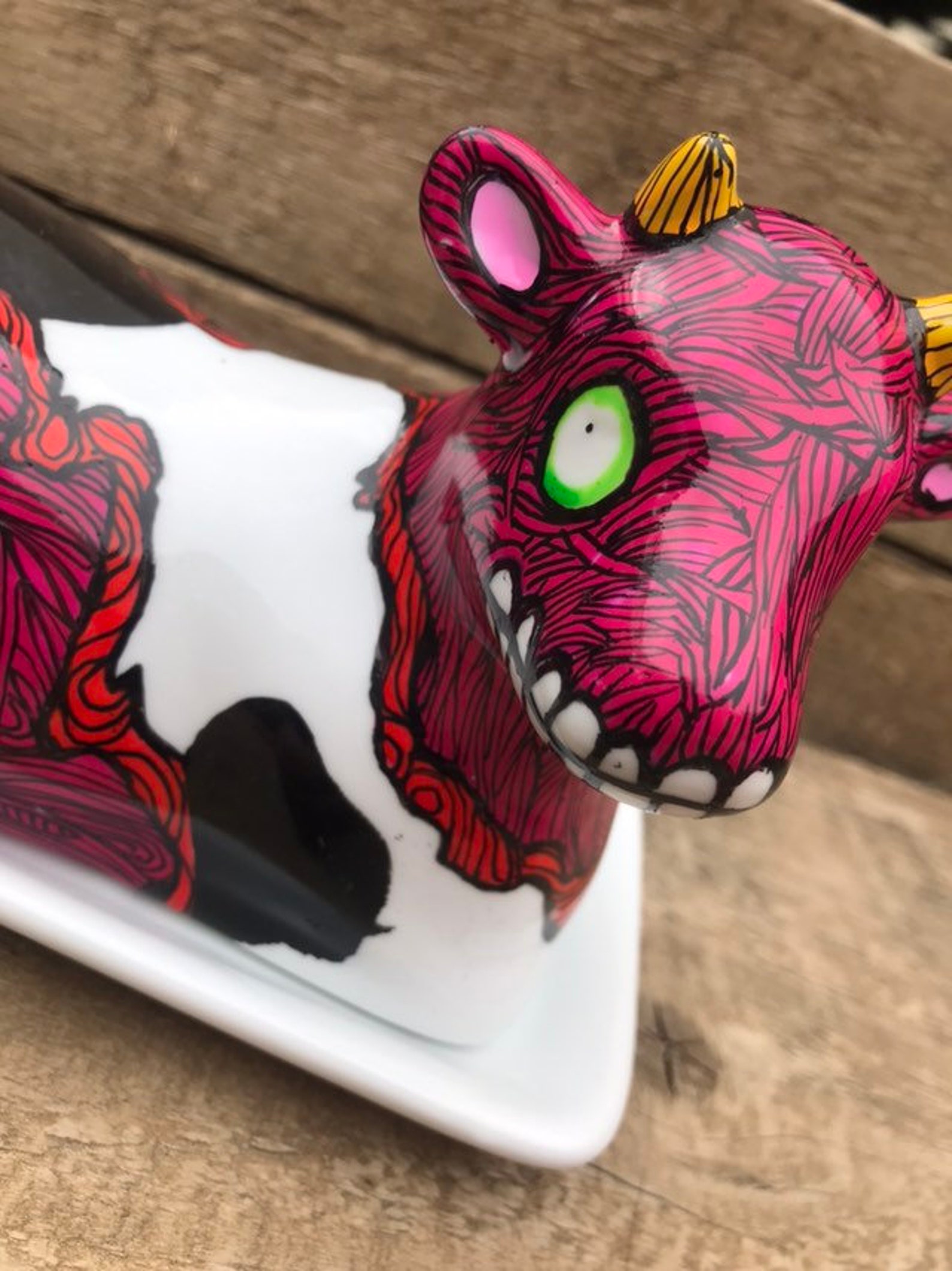 Zombie Cow Butter Dish - Flayed Friesian - Zombie Cow - FREE UK POSTAGE ...