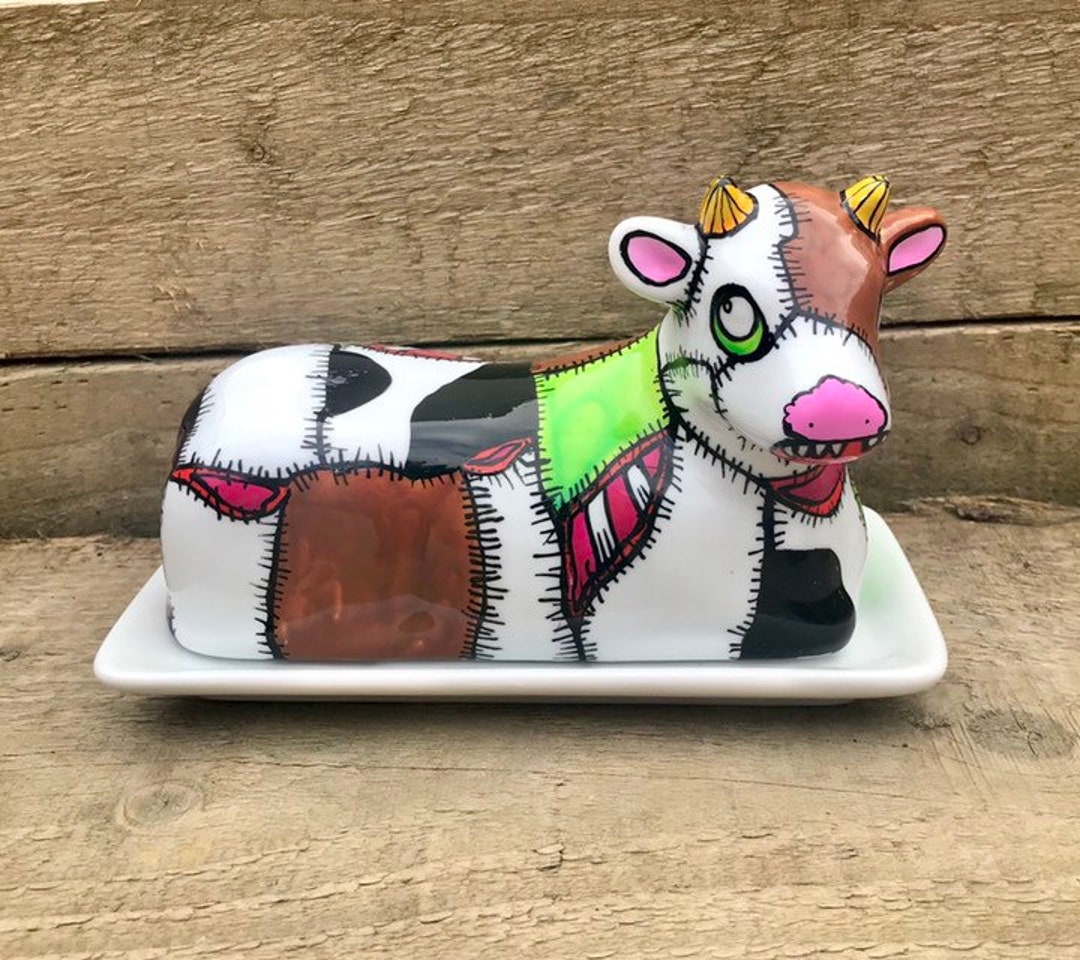 Frankencow - Butter Dish - Zombie Cow - Frankenstein - Halloween ...