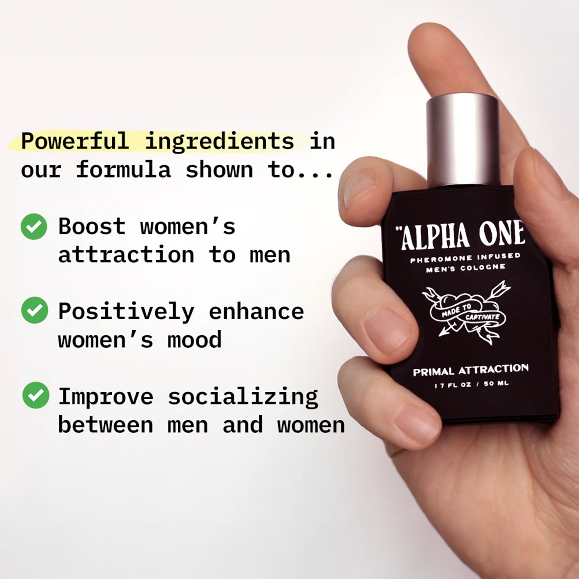 Alpha One: the Best Pheromone Cologne for Men powerful Natural ...