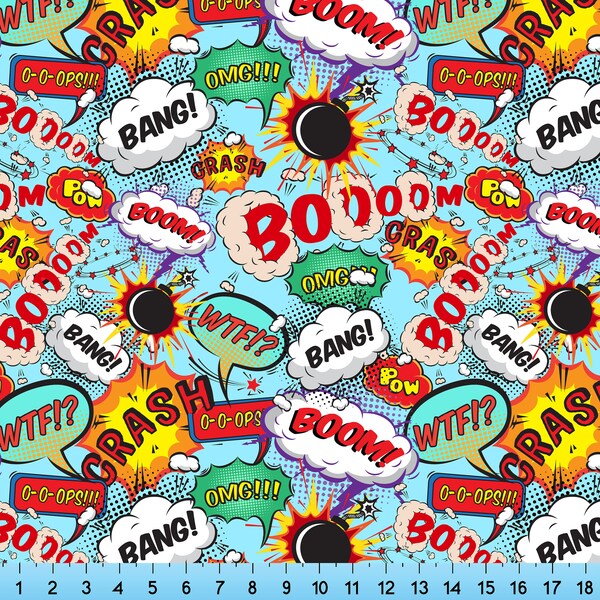 Comic Book Fabric - Etsy