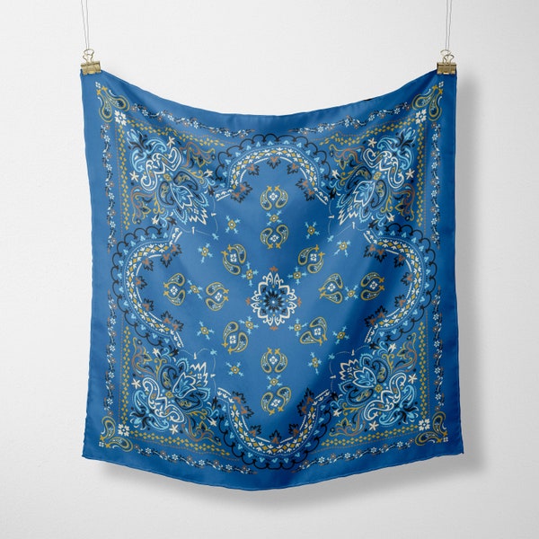 Blue Bandana - Etsy