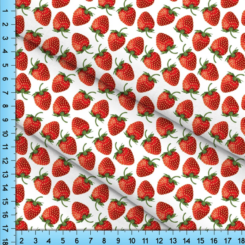 Strawberry Fabric - Etsy