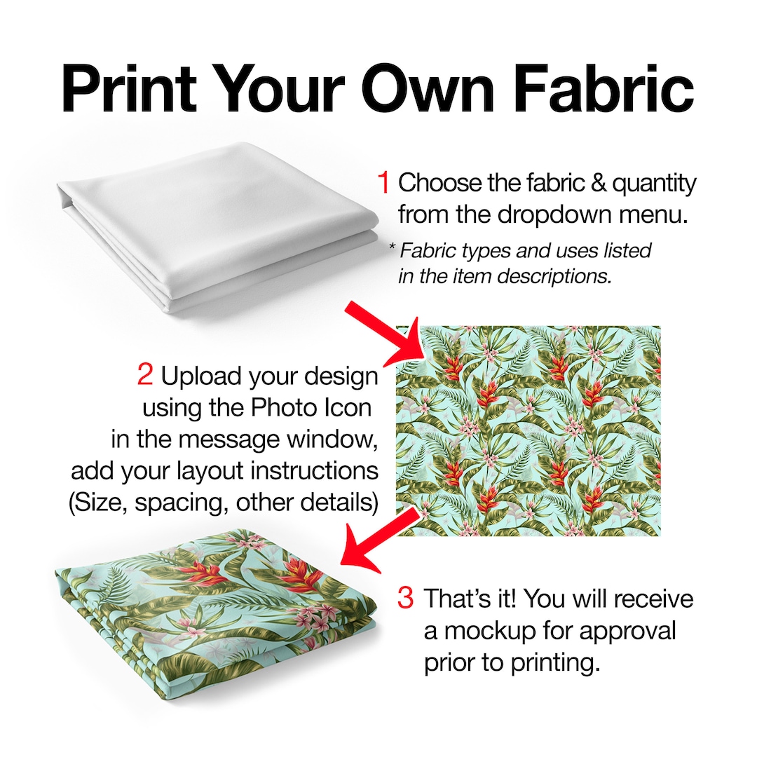Custom Photo Fabric Printing for Upholstery, Fashion, Decor - Etsy