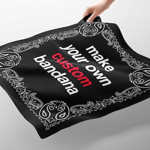 Personalized Bandana: Custom Design Scarf - Adult & Kids Sizes - Etsy