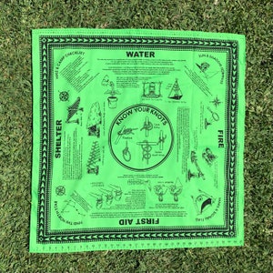 Wilderness Survival Tips Bandana for Hiking, Camping and Outdoor ...