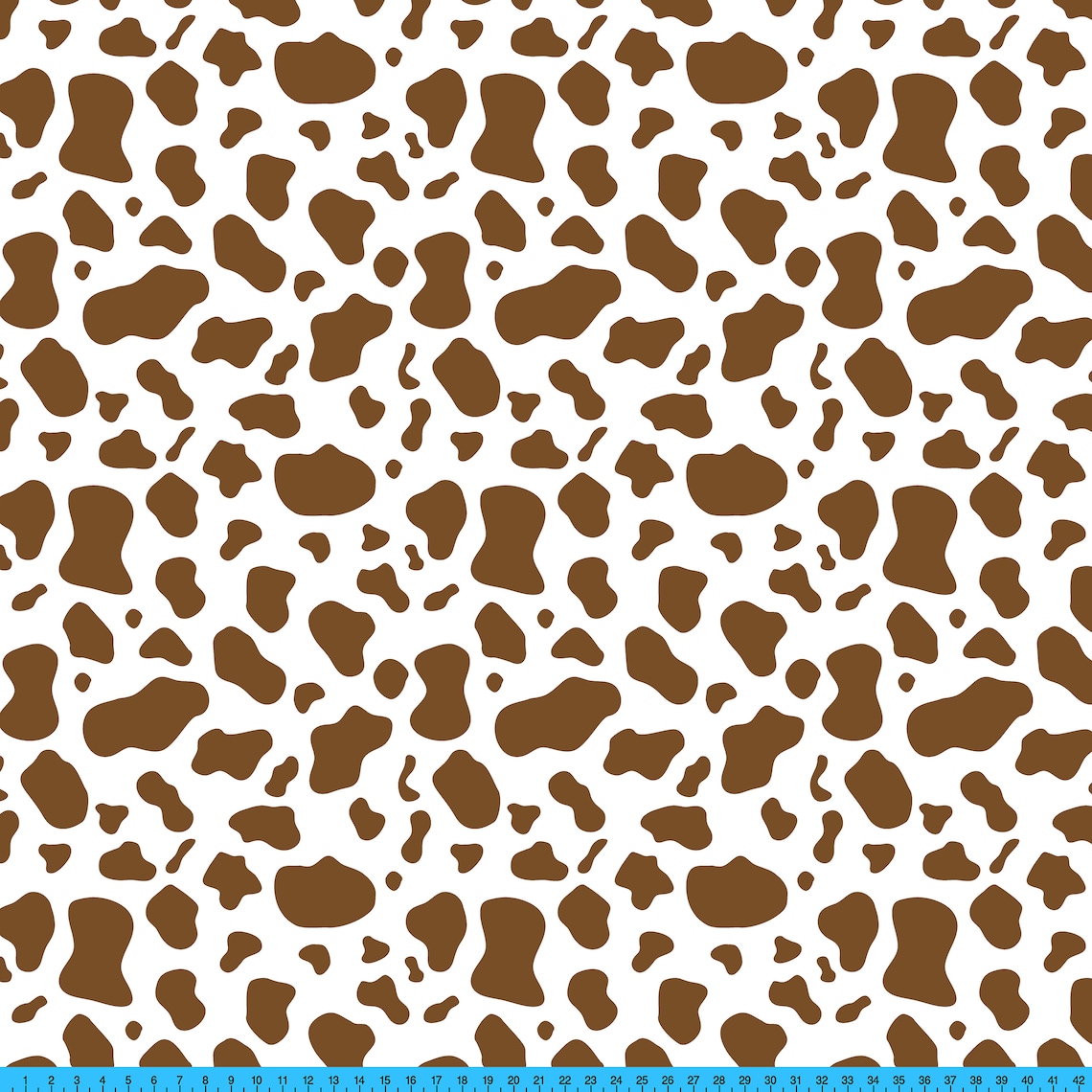 Cow Print With Brown Spots Fabric Pattern by the Yard Half - Etsy UK