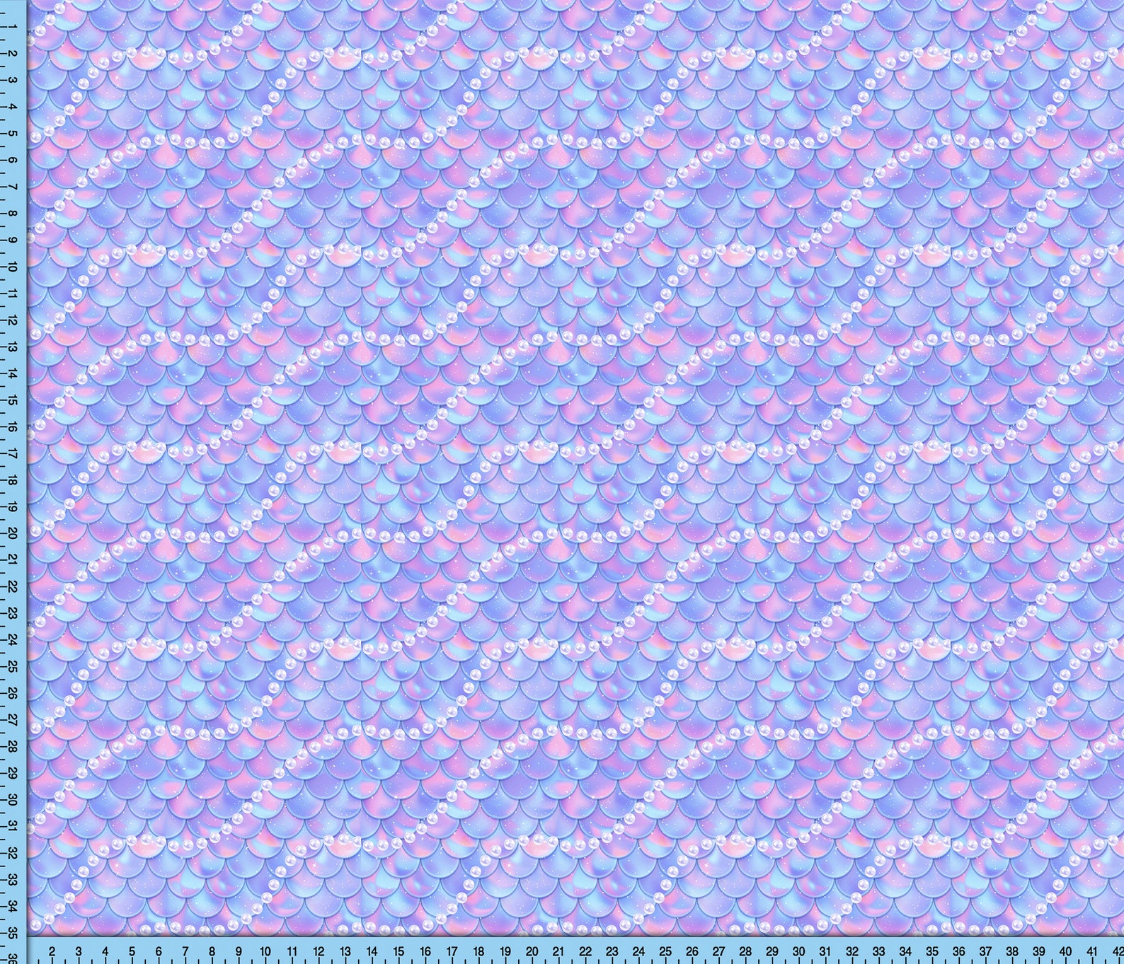 Mermaid Scales Pink Pearls Fabric by the Yard Printed Fabric - Etsy