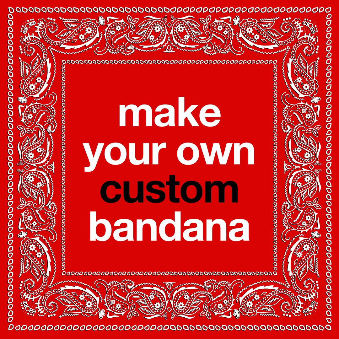 Custom Personalized Bandanas With Your Photo or Text - Etsy
