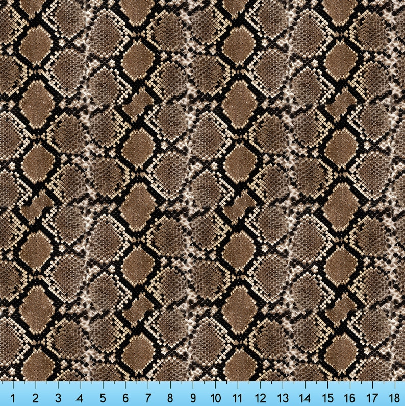 Snakeskin Fabric Pattern Print by the Yard Half Yard and Fat | Etsy
