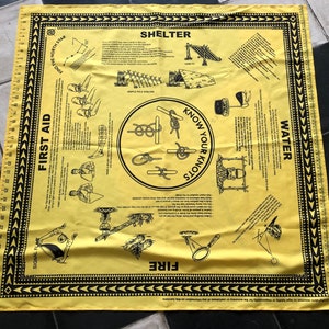 Wilderness Survival Tips Bandana for Hiking, Camping and Outdoor ...