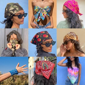 Printed Bandana With Your Image - Classic Poplin or Silky Satin - Etsy ...