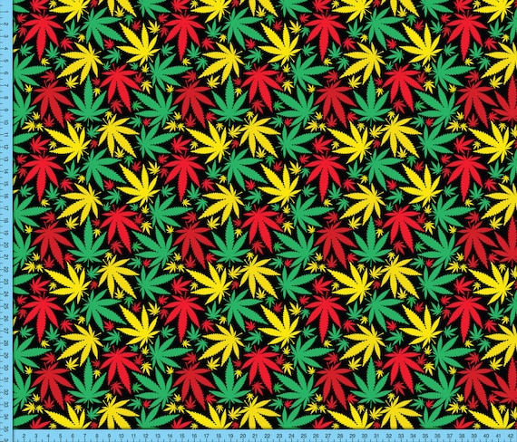 Colorful Weed Leaf Background