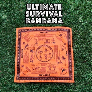 Wilderness Survival Tips Bandana for Hiking, Camping and Outdoor ...