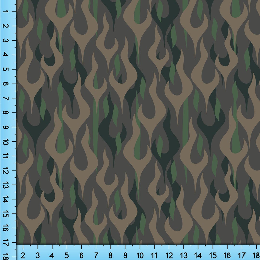 Tribal Camouflage Flame Fabric: Desert Fire Design Print - Etsy