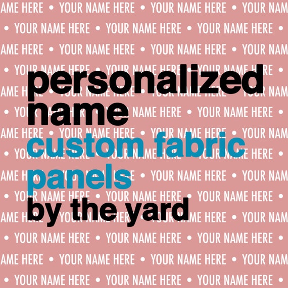 Custom Name Fabric Personalized Fabrics for Boys Girls and - Etsy