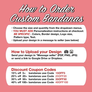 Custom Printed Bandana With Your Image, Personalized Head Wrap, Neck ...