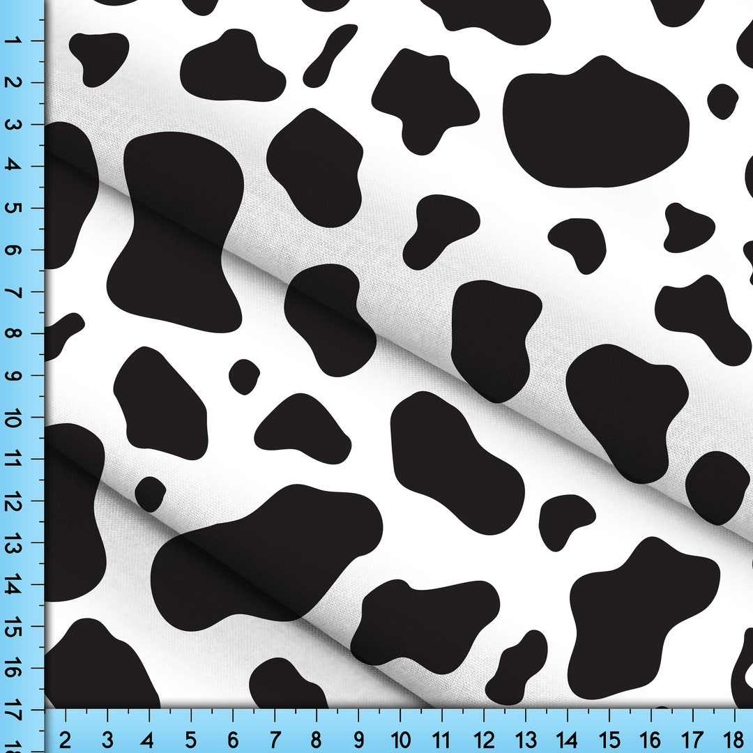 Cow Print Fabric by the Yard, Half Yard and Fat Quarter, Printed on ...