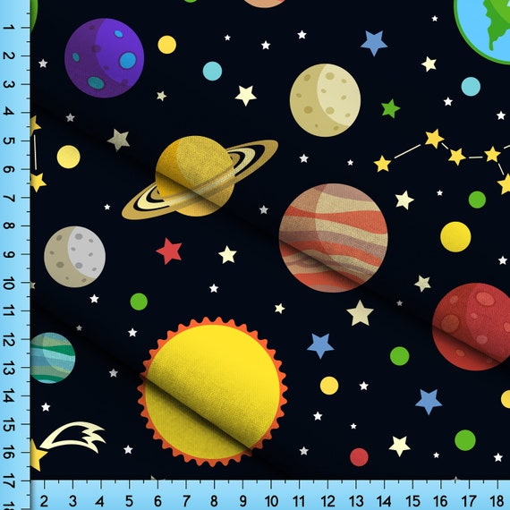 Solar System Fabric Pattern