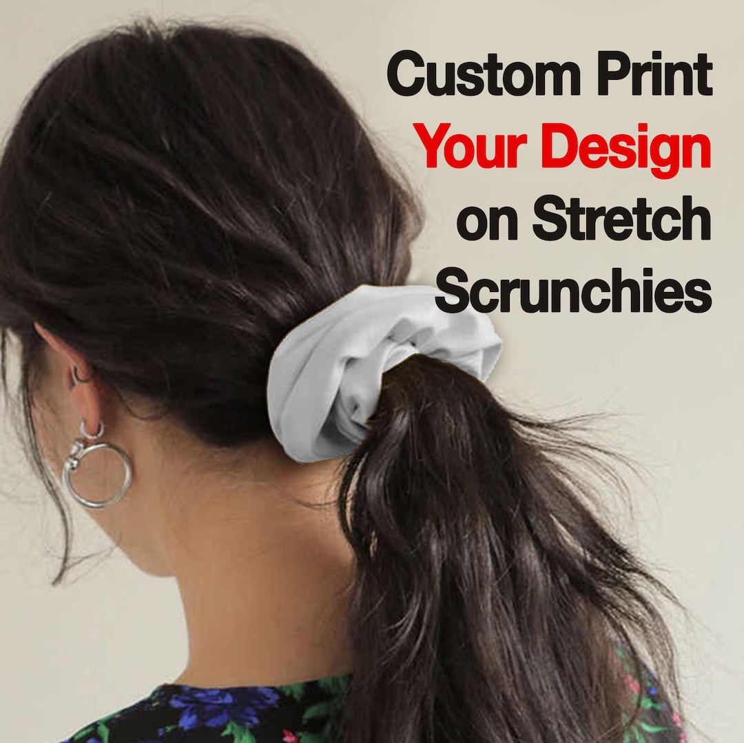 Custom Printed Scrunchies, Your Logo or Design on Stretch Spandex ...