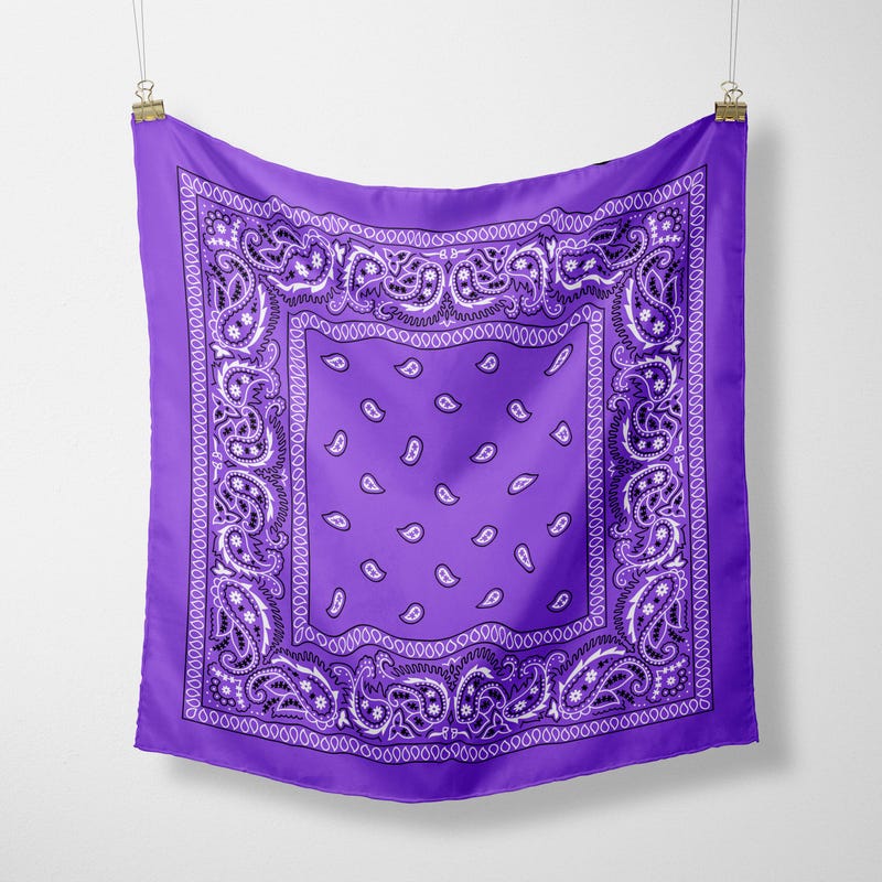 Purple Bandana - Etsy