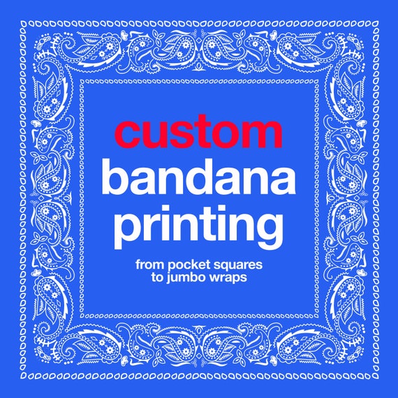 Bandana Printing of Your Custom Design Personalized Artwork - Etsy