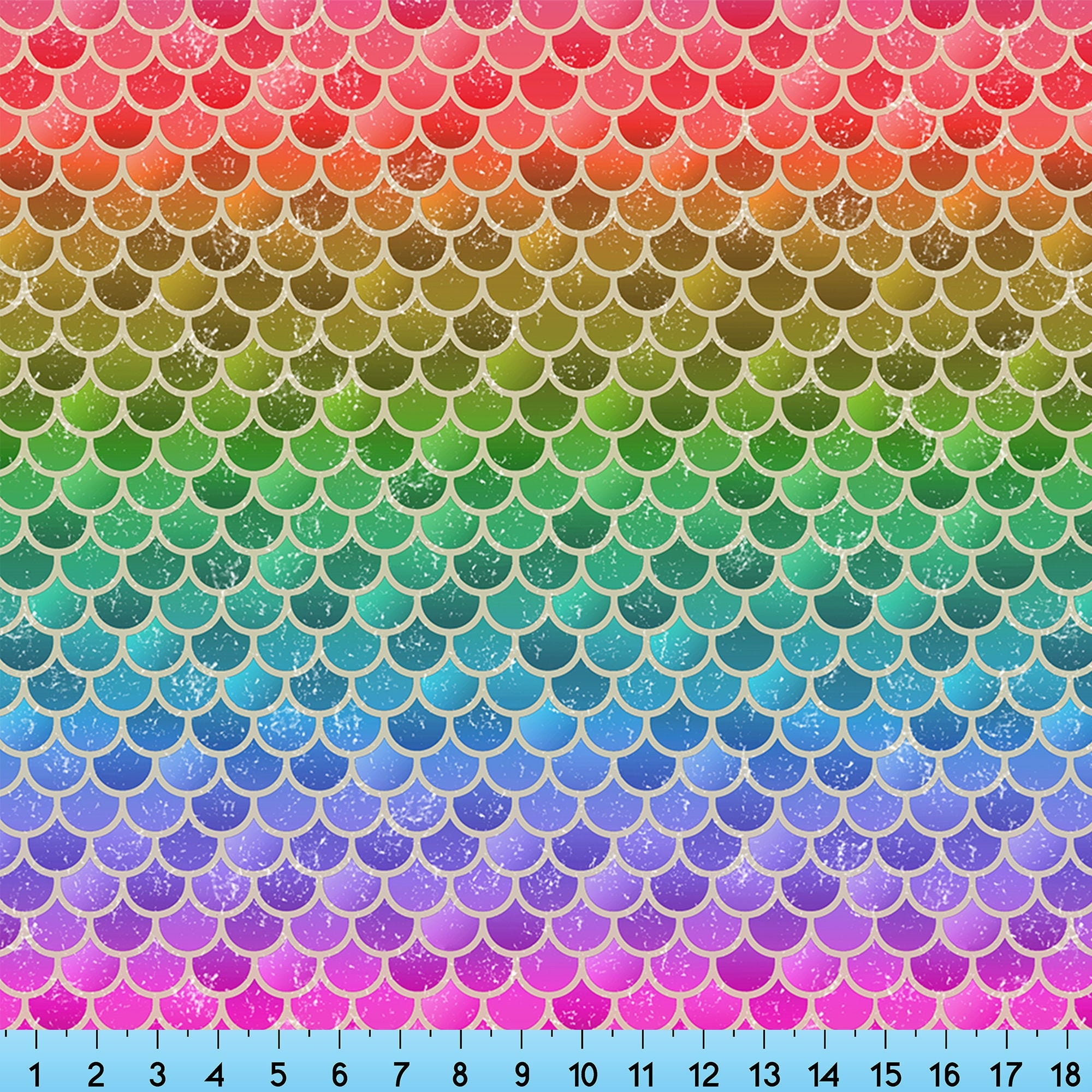 Rainbow Mermaid Scales Fabric by the Yard Half Yard and Fat - Etsy