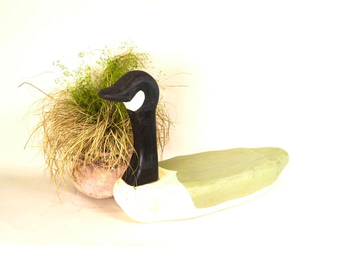 Rustic Wood Goose, Hand Carved Goose, Wooden Animal Carving, Folk Art ...