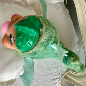Vintage Rushton Rubber Face Green Fish Plush Toy Doll - ULTRA RARE - Etsy