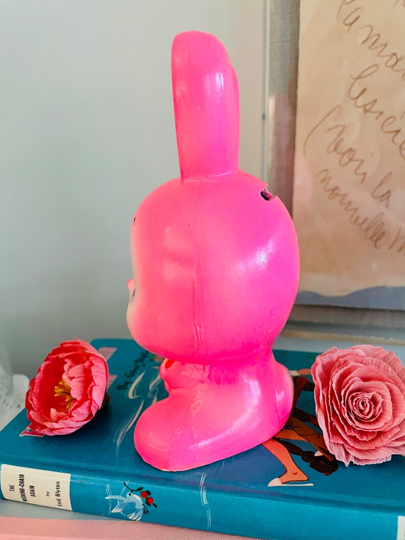 Vintage Kitsch Japan Neon Pink Rune Naito Style Bunny Rabbit - Etsy