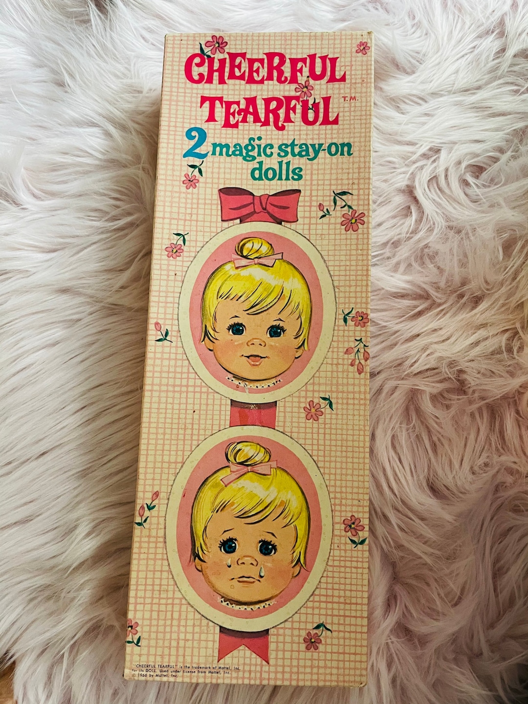 Vintage Kitsch Cute Adorable Cherrful Tearful Paper Baby Doll in Box ...