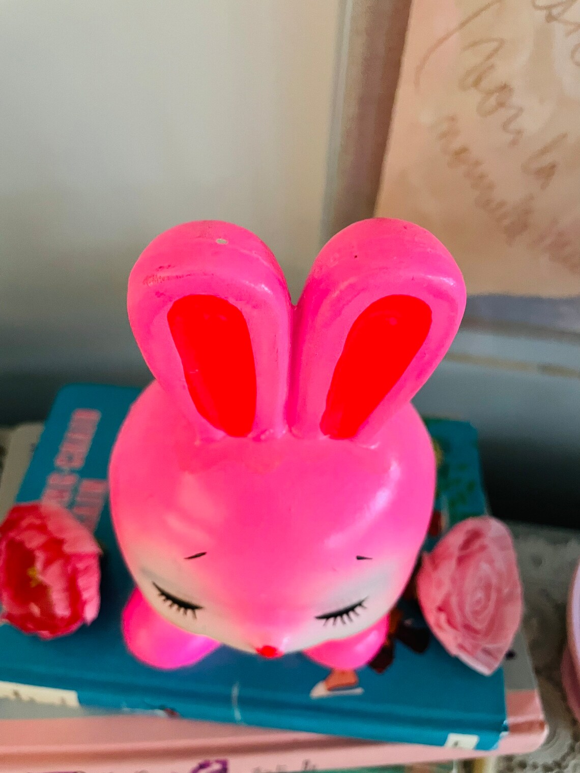 Vintage Kitsch Japan Neon Pink Rune Naito Style Bunny Rabbit - Etsy