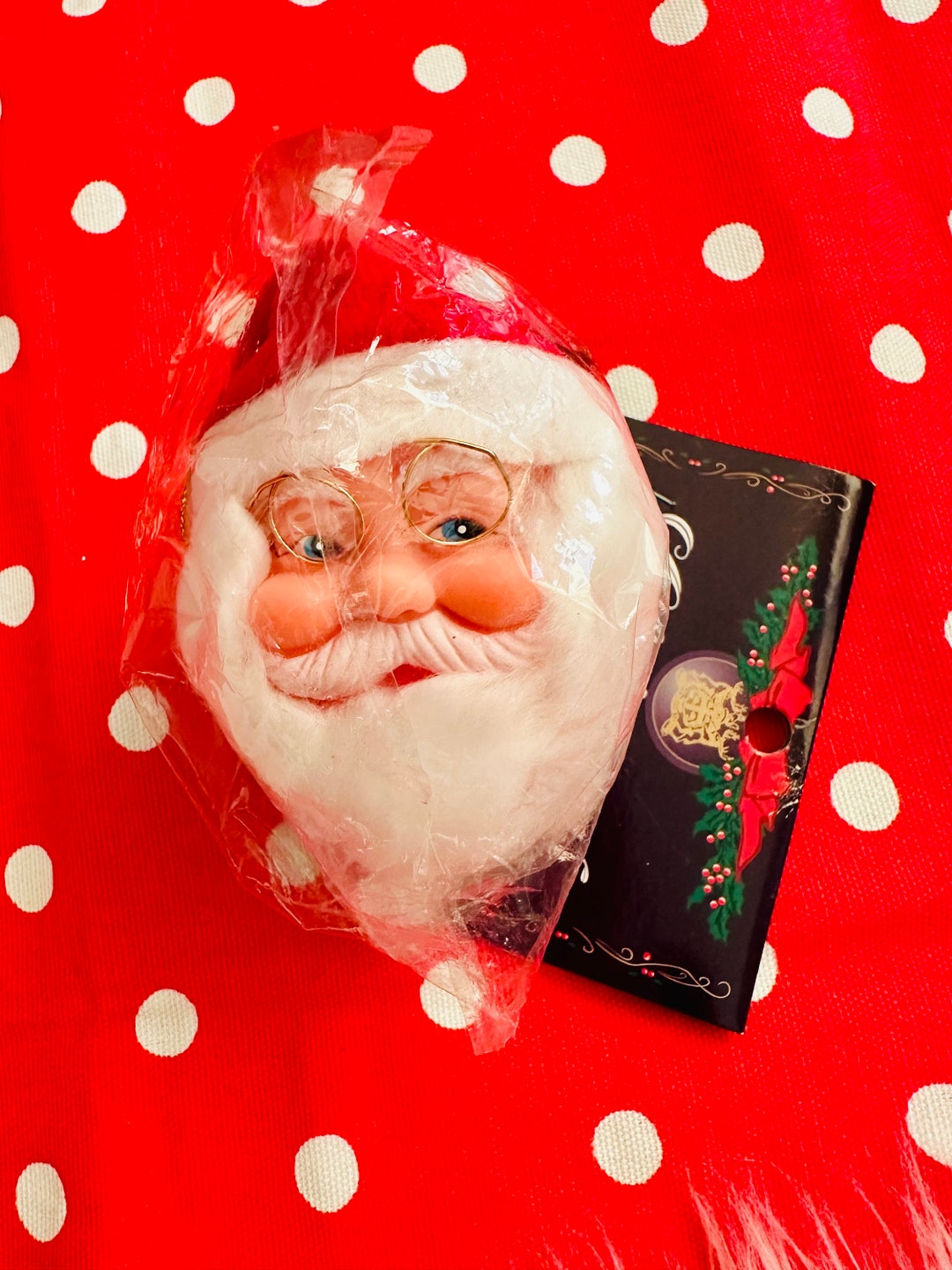 Vintage Kitsch Santa Clause Head Ornament With Original Package ...