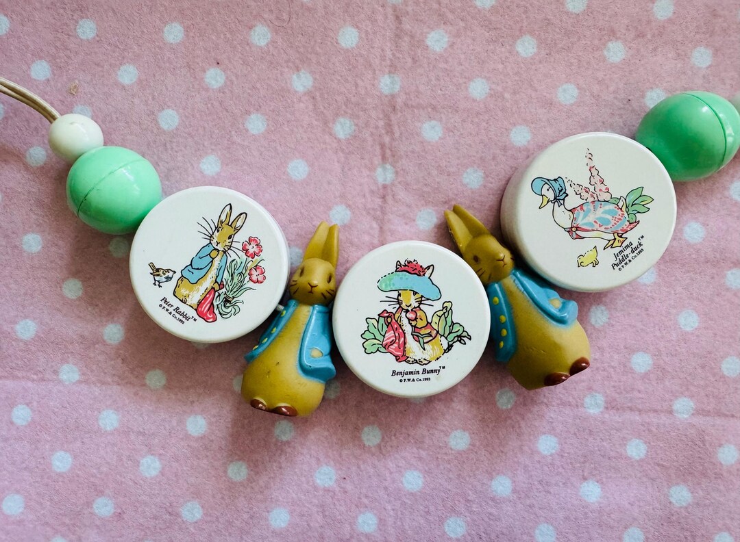 Vintage Beatrix Potter Peter Rabbit Plastic Hanging Rattle With ...
