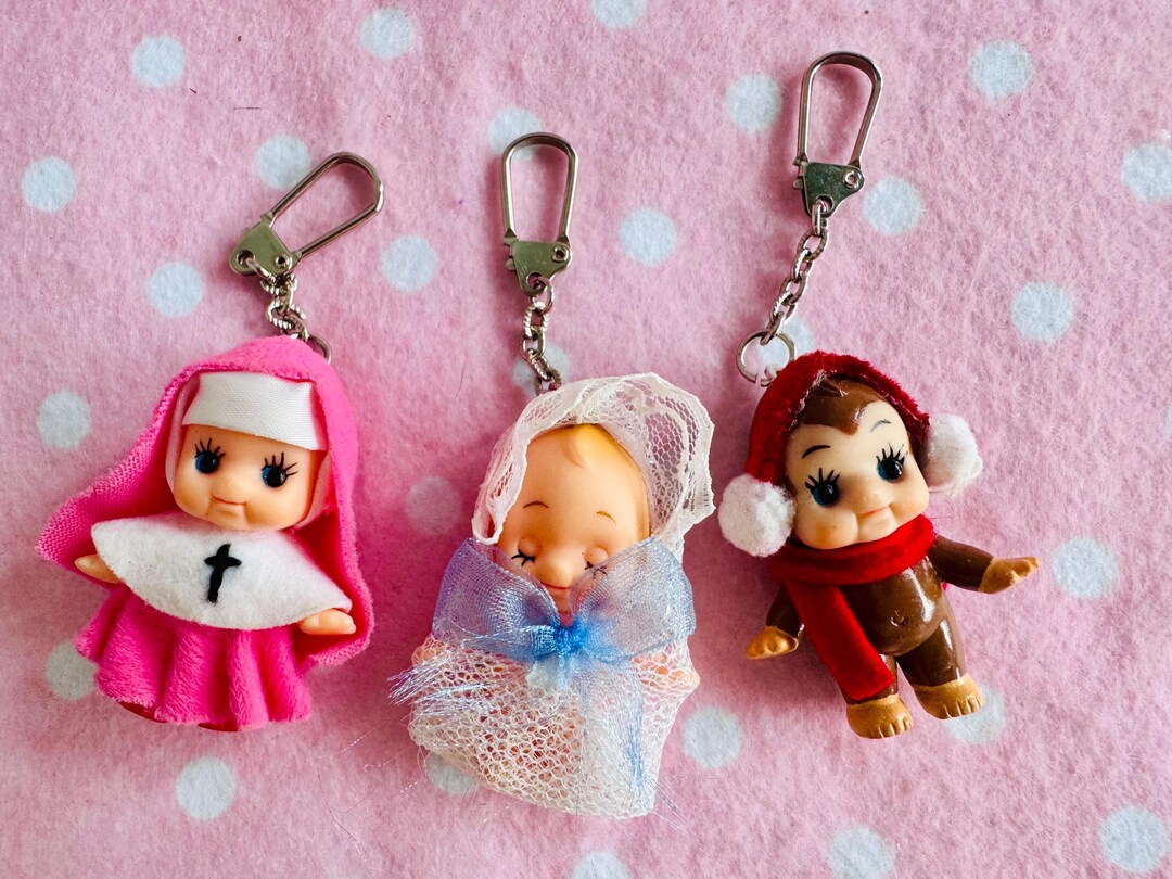 Vintage Japan Kewpie Baby Set of Three Figurine Keychains- Rare and ...