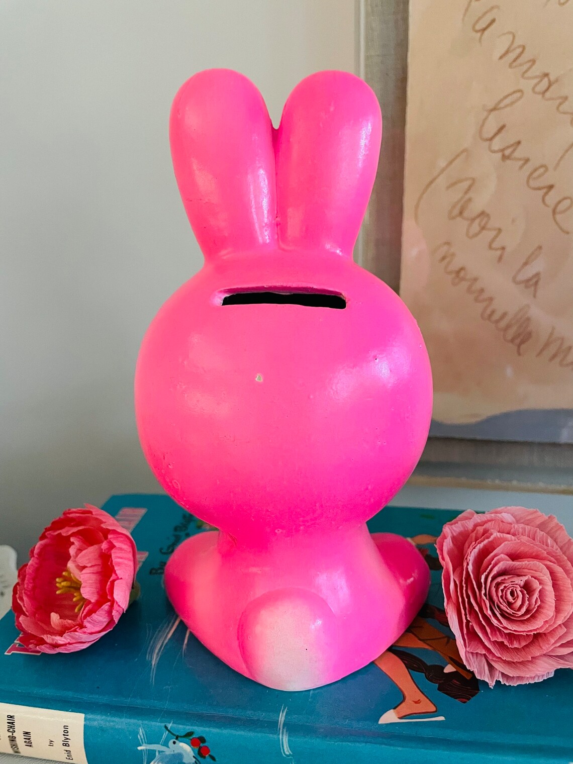 Vintage Kitsch Japan Neon Pink Rune Naito Style Bunny Rabbit - Etsy