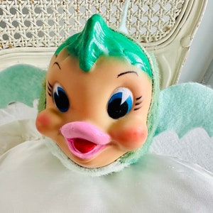 Vintage Rushton Rubber Face Green Fish Plush Toy Doll - ULTRA RARE - Etsy