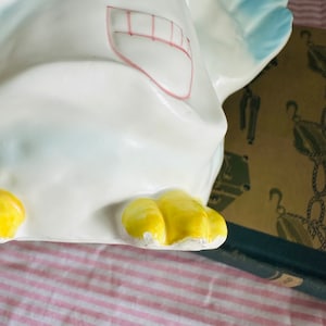 Vintage Relpo Japan Ceramic Bluebird Blue Bird Girl With Pigtails Baby ...