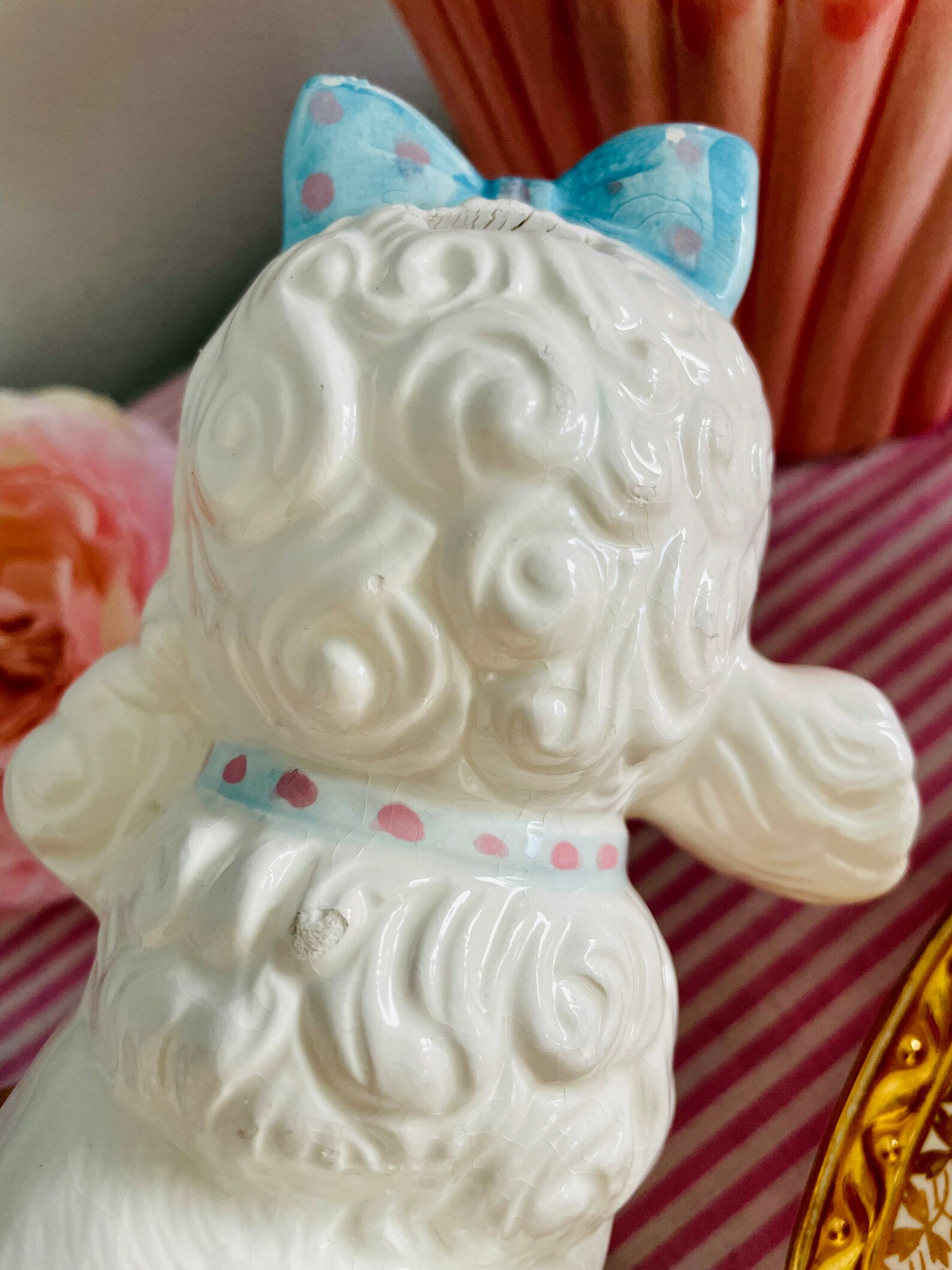 Vintage Kitsch Japan Ceramic Poodle Puppy Dog With Bowtie - Etsy