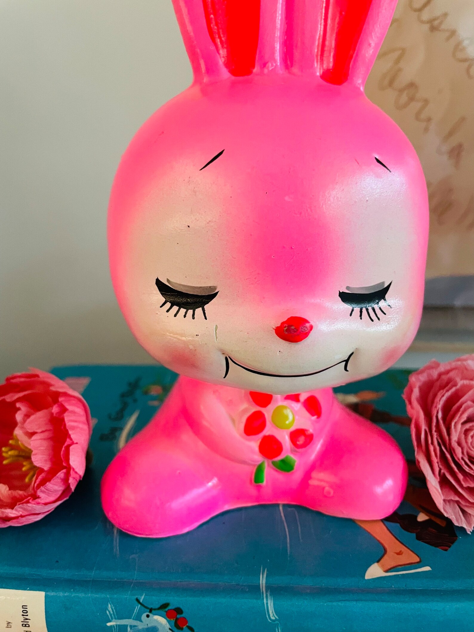 Vintage Kitsch Japan Neon Pink Rune Naito Style Bunny Rabbit - Etsy