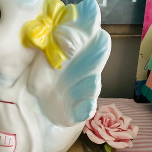 Vintage Relpo Japan Ceramic Bluebird Blue Bird Girl With Pigtails Baby ...