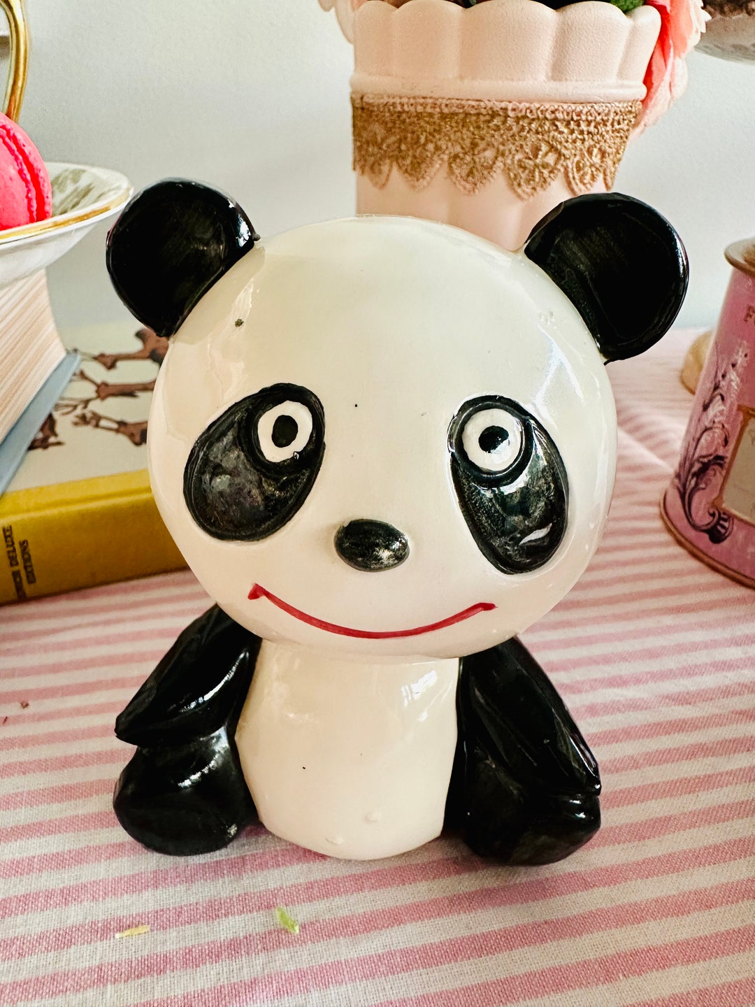Vintage Rune Naito Style Panda Ceramic Figurine - Mid Century Japan - Etsy