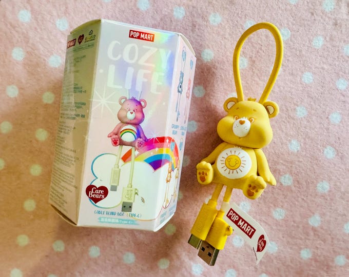 Popmart Yellow Funshine Carebear Care Bear iPhone Charging Cable - New ...