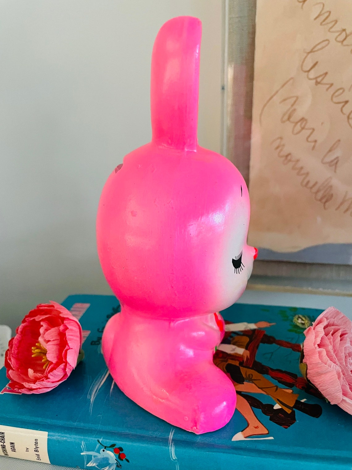 Vintage Kitsch Japan Neon Pink Rune Naito Style Bunny Rabbit - Etsy