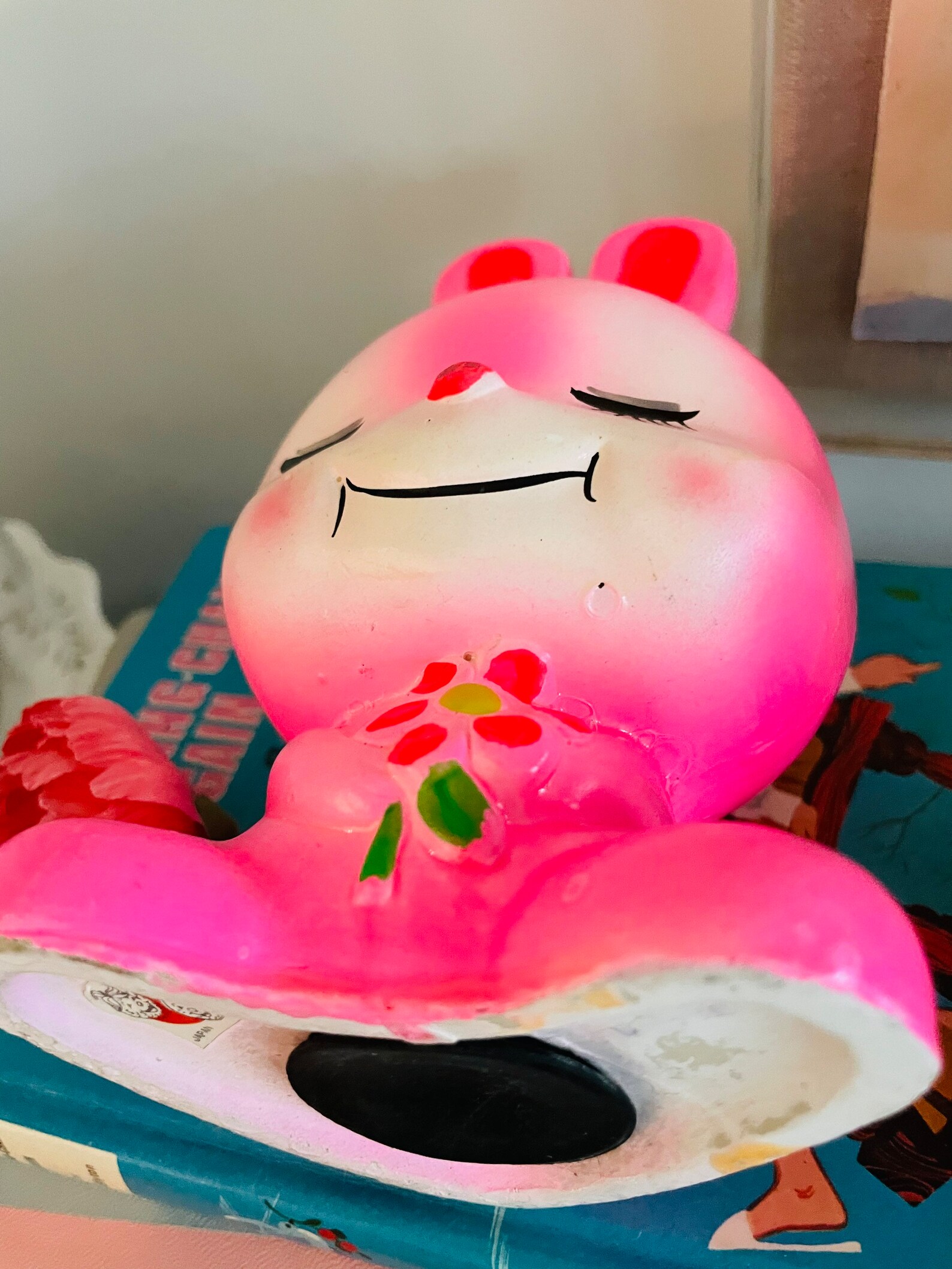 Vintage Kitsch Japan Neon Pink Rune Naito Style Bunny Rabbit - Etsy