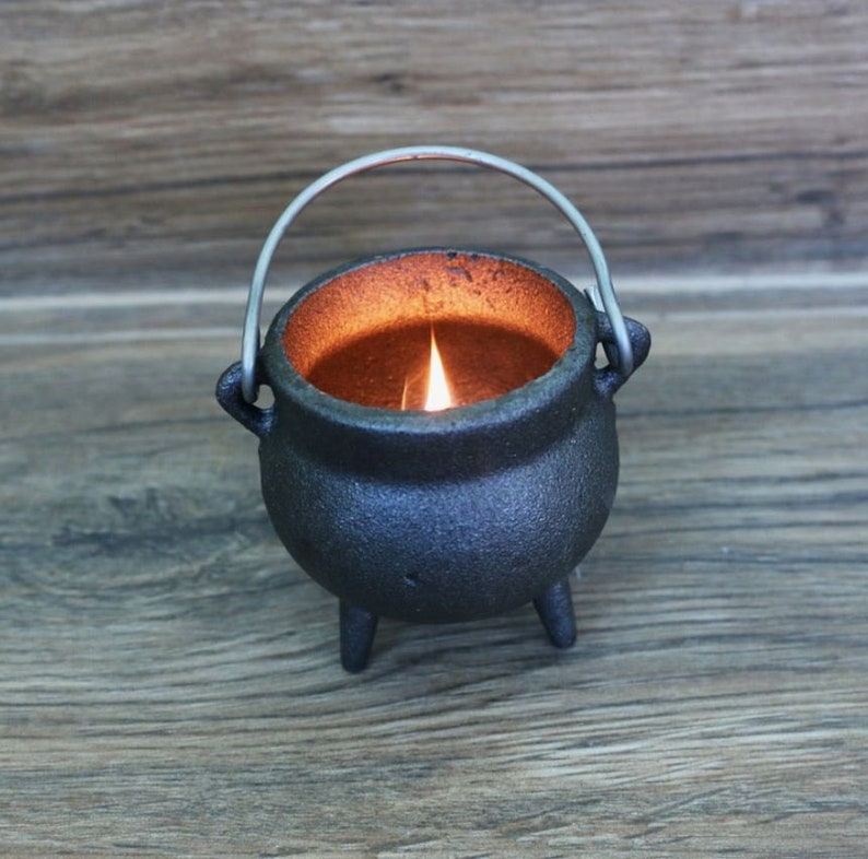 Plain Mini Cast Iron Cauldron 3.5 Inch With Lid - Etsy