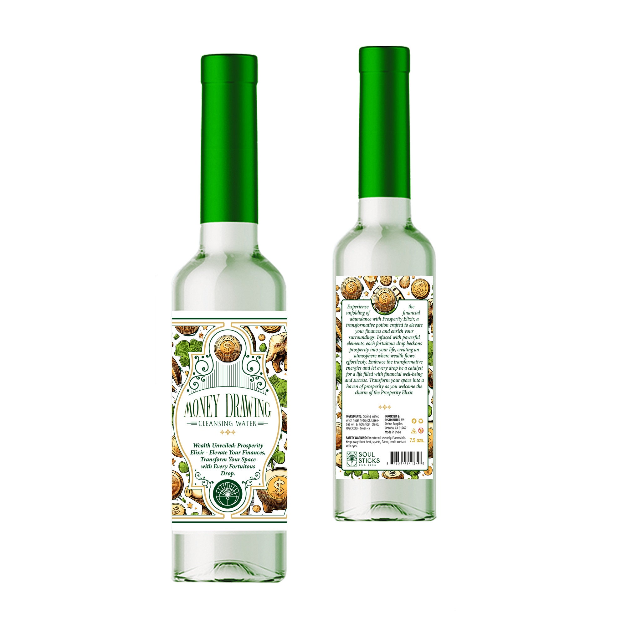 Money Drawing Cleansing Water for Spiritual Baths, Ritual Cleaning and ...