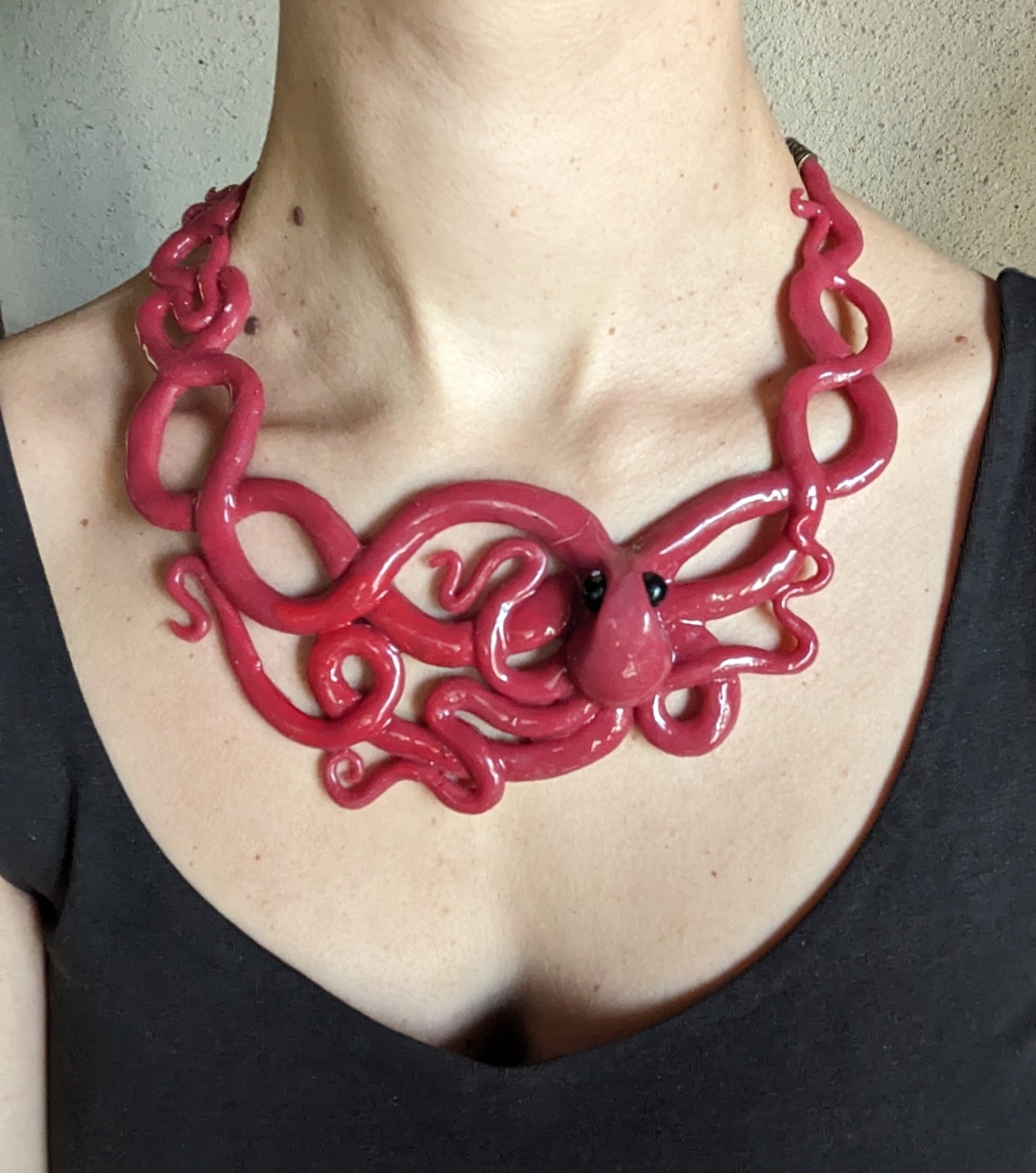 Cthulhu Necklace Red Pink Silicone - Etsy