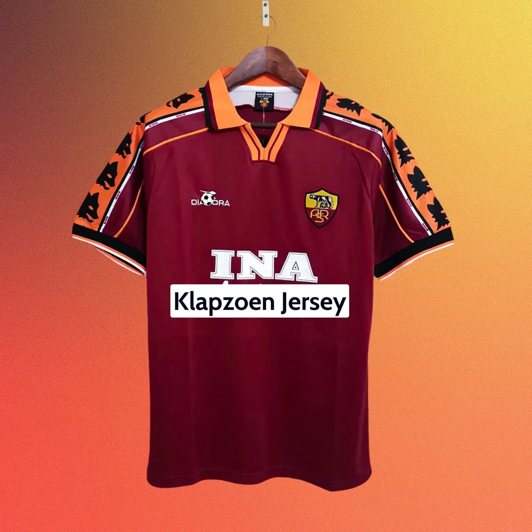 Retro Roma 1998 Retro Football Home Vintage Shirt Totti Cafu T For Him T For Fan Etsy