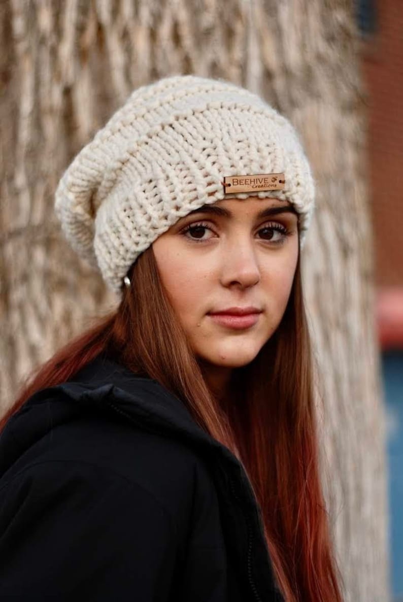 Soft Wool Chunky Knit Slouchy Hat for Women and Teens - Etsy