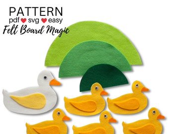 Five Little Ducks Felt Stories Speech Therapy Counting Activity Nursery ...